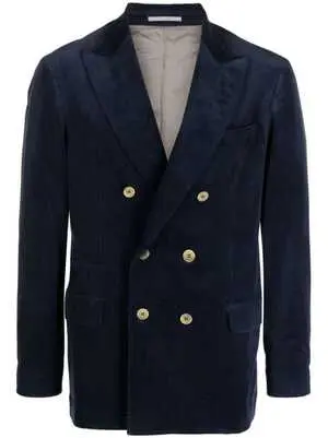 Brunello Cucinelli Double-breasted Velvet Blazer