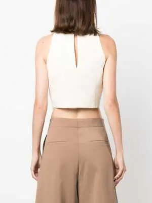 Sandro Dorine Crystal-embellished Cropped Top