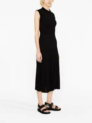 open tie-back pointelle knit dress Ruffle-Trim Pointelle-Knit Mini Dress in White - L main image 1