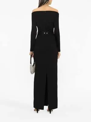 Solace London Long-sleeve Maxi Dress - Black