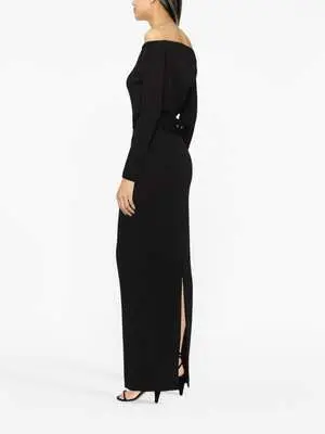 Solace London Long-sleeve Maxi Dress - Black