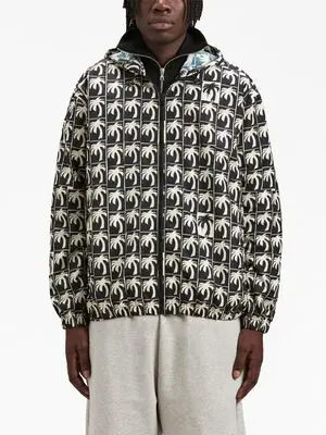 Palm Angels Palm Tree Print Hooded Jacket