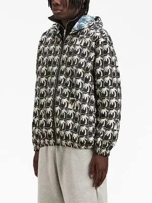 Palm Angels Palm Tree Print Hooded Jacket