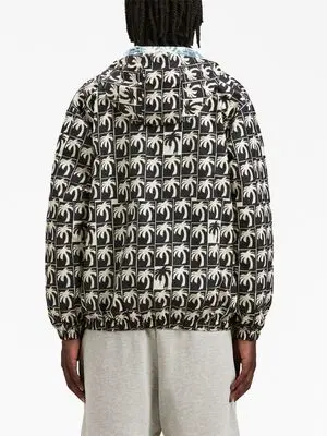 Palm Angels Palm Tree Print Hooded Jacket