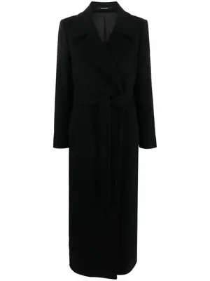 Tagliatore Belted Waist Long Coat