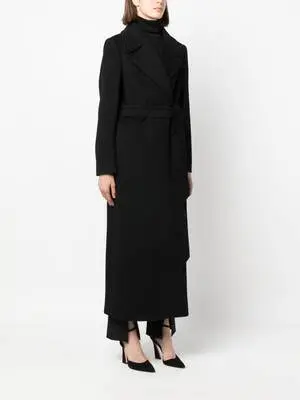Tagliatore Belted Waist Long Coat