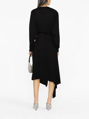 Attico Front-slit Wrap Dress