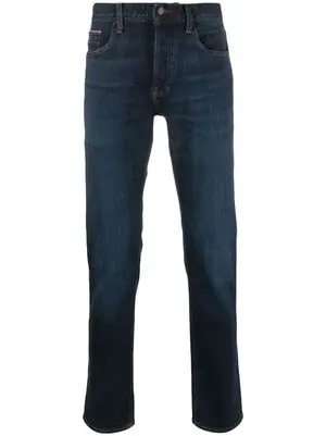 Tommy Hilfiger Denton Mid-rise Straight-leg Trousers - Blue