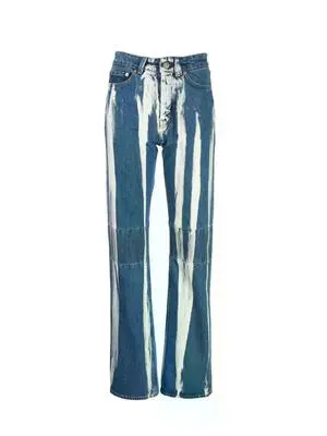 Our Legacy Bleached-effect Straight-leg Jeans