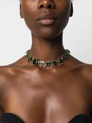 SWAROVSKI Gema Crystal Necklace - Gold