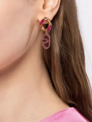 Valentino Garavani Vlogo Pendant Earrings