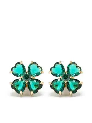 SWAROVSKI Idyllia Clover Stud Earrings - Gold