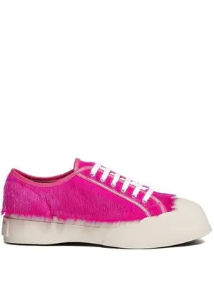 Marni Pablo Calf-hair Lace-up Sneakers - Pink
