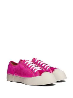 Marni Pablo Calf-hair Lace-up Sneakers - Pink