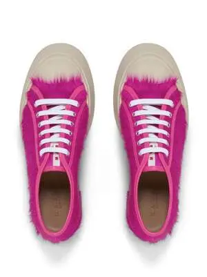 Marni Pablo Calf-hair Lace-up Sneakers - Pink