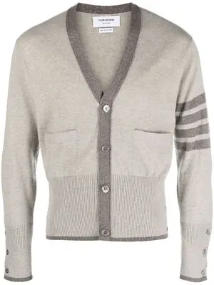 Thom Browne 4-bar Cashmere Cardigan - Grey