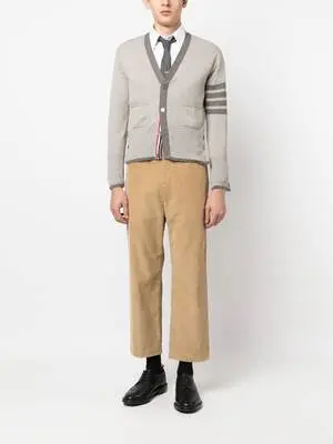 Thom Browne 4-bar Cashmere Cardigan - Grey