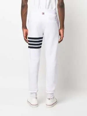 Thom Browne 4-bar Cotton Track Pants - White