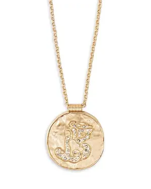Maje Rhinestone Zodiac Pendant Necklace - Aquarius