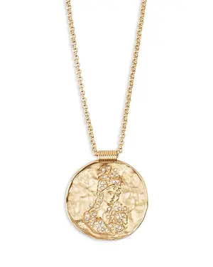 Maje Rhinestone Zodiac Pendant Necklace - Virgo