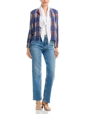 Misook Printed Tweed Jacket