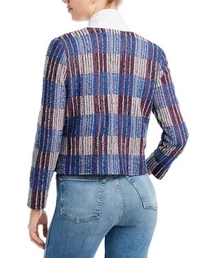 Misook Printed Tweed Jacket