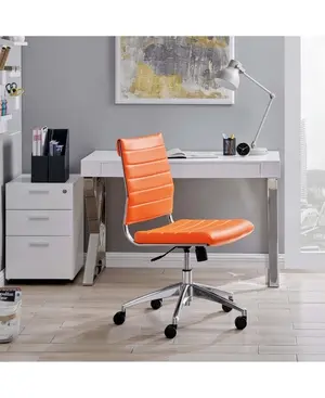 MODWAY Jive Armless Mid Back Office Chair - Orange