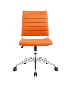MODWAY Jive Armless Mid Back Office Chair - Orange