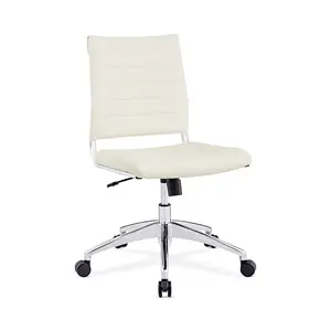 MODWAY Jive Armless Mid Back Office Chair - White