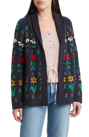 The Great. The Garden Lodge Shawl Collar Open Sweater