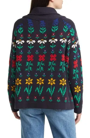 The Great. The Garden Lodge Shawl Collar Open Sweater