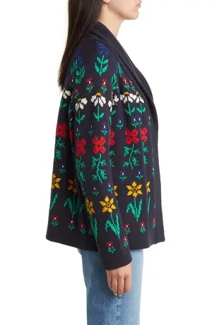 The Great. The Garden Lodge Shawl Collar Open Sweater