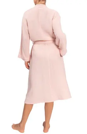 EVERYDAY RITUAL Nora Cotton Gauze Robe - Blush Pink