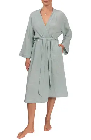 EVERYDAY RITUAL Nora Cotton Gauze Robe - Chalcedony