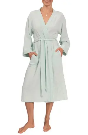 EVERYDAY RITUAL Nora Cotton Gauze Robe Mint