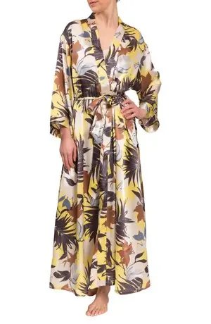 EVERYDAY RITUAL Colette Satin Wrap - Tropical Foliage