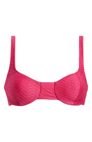 YELLOW THE LABEL Knox Textured Underwire Bikini Top