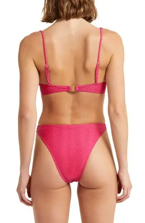 YELLOW THE LABEL Knox Textured Underwire Bikini Top