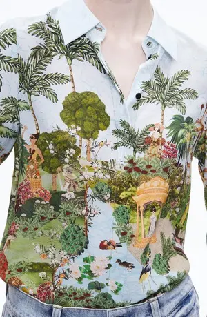 Alice + Olivia Willa Print Silk Blouse