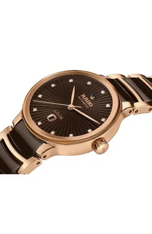 RADO Centrix Automatic Diamond Bracelet Watch - Brown