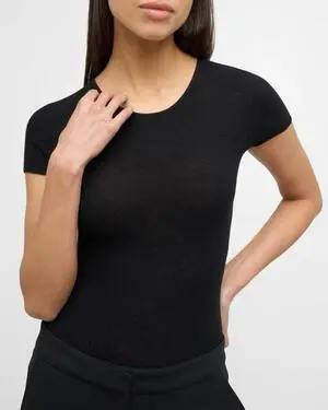 Giorgio Armani Scoop-neck Tee - Black