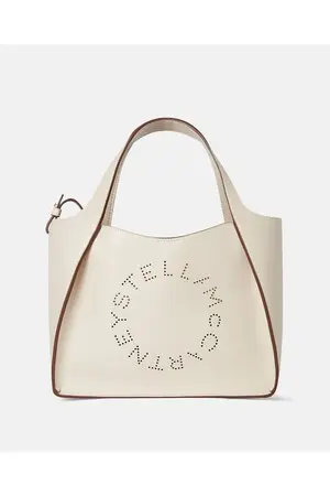 Stella McCartney Logo Crossbody Tote Bag - White