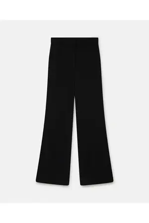 Stella McCartney Wool Flannel Tailored Trousers - Black