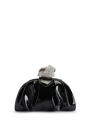 GIUSEPPE ZANOTTI Giuseppe Zanotti Tobiko Patent Leather Pouch Bag - Black