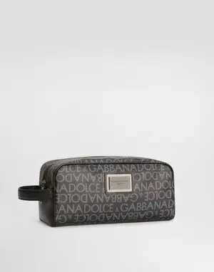 Dolce & Gabbana Coated Jacquard Toiletry Bag