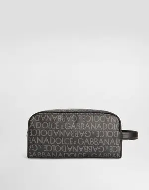 Dolce & Gabbana Coated Jacquard Toiletry Bag