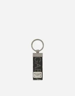 Dolce & Gabbana Coated Jacquard Fabric Keychain - Multicolor