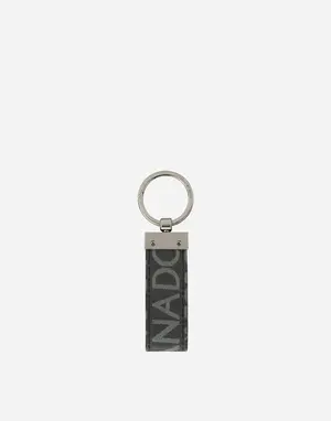 Dolce & Gabbana Coated Jacquard Fabric Keychain - Multicolor