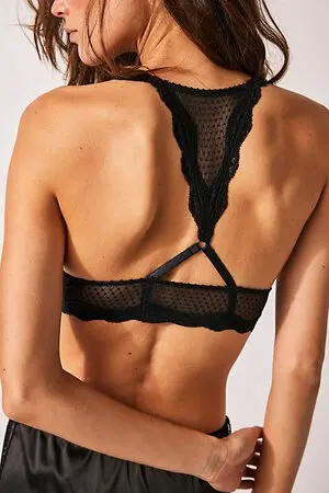 Free People Midweek Longline Bra Black Combo