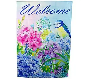 NORTHLIGHT Blue And Purple Welcome Bird House F Ag 28' X 40 - One-color